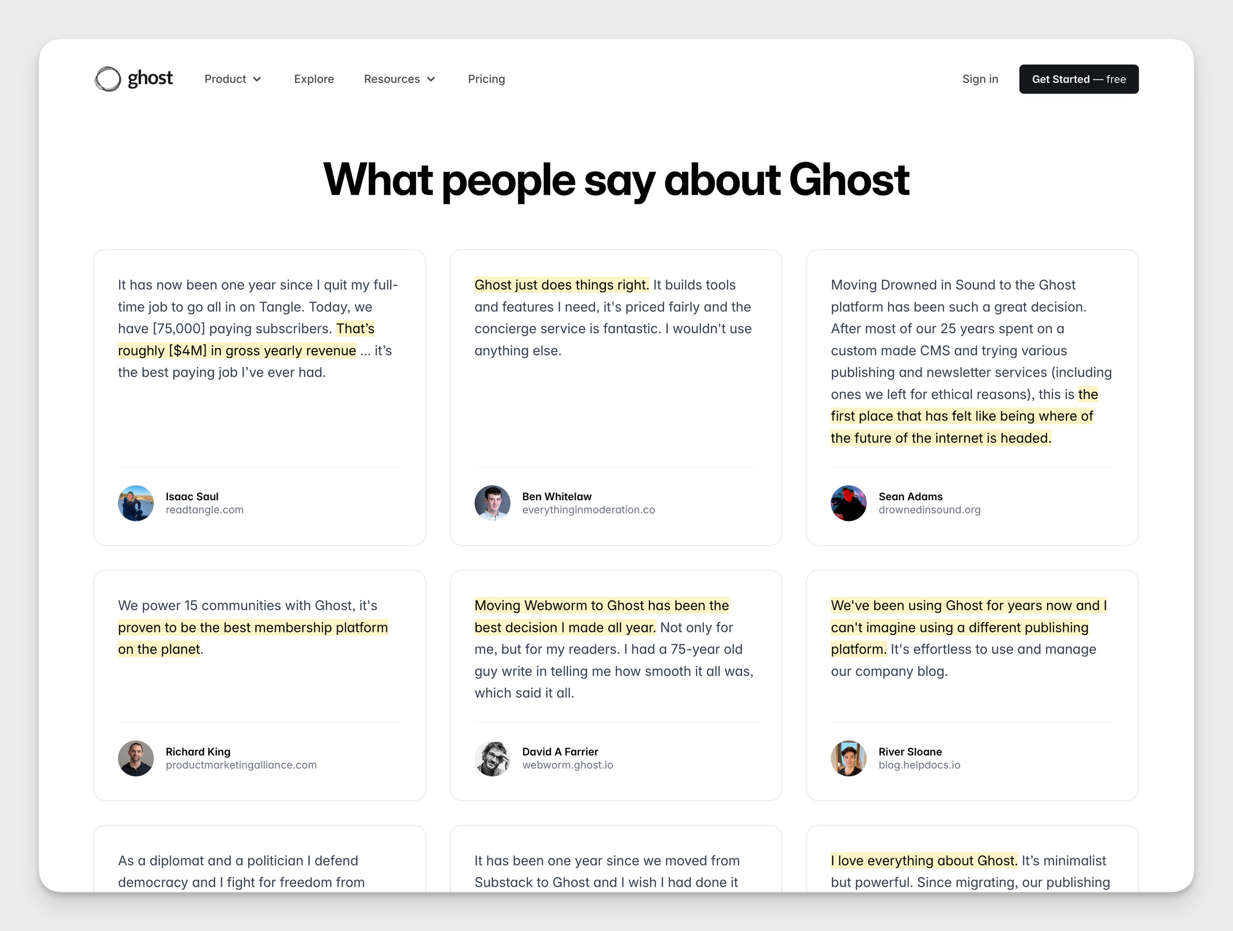 Explore the independent web