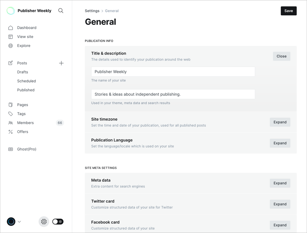 Setting up your Ghost site