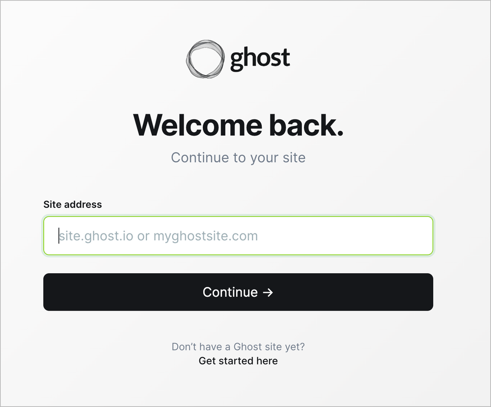 How do I login to Ghost Admin?