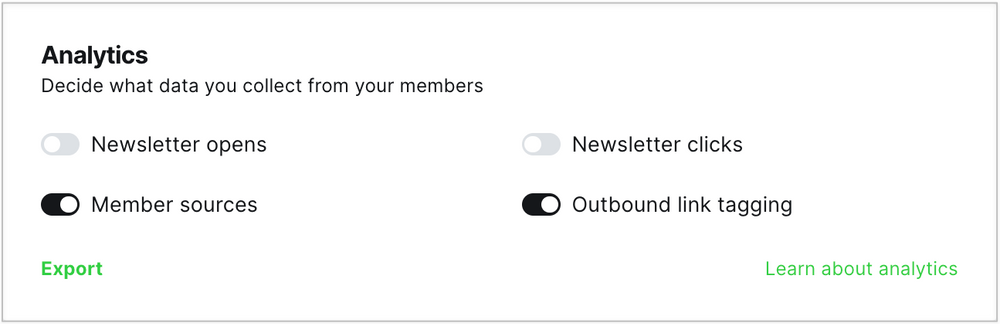 Exporting content and data