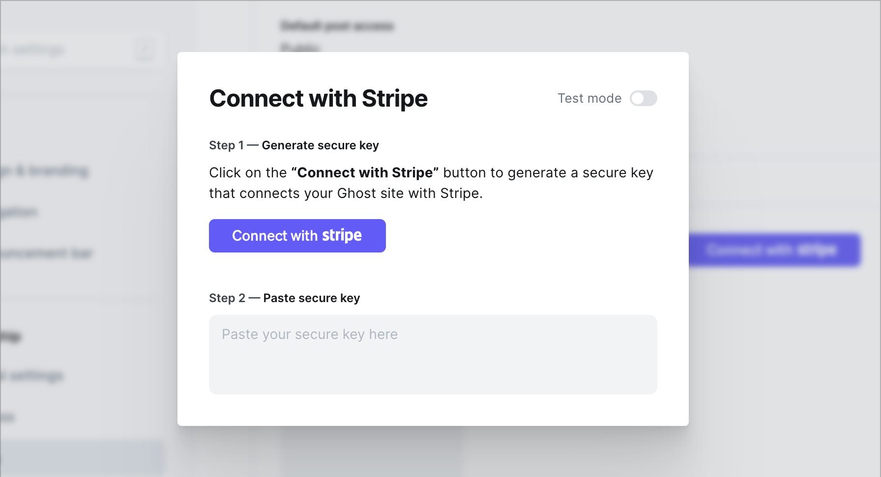 Connecting Stripe