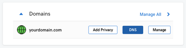 GoDaddy domain setup