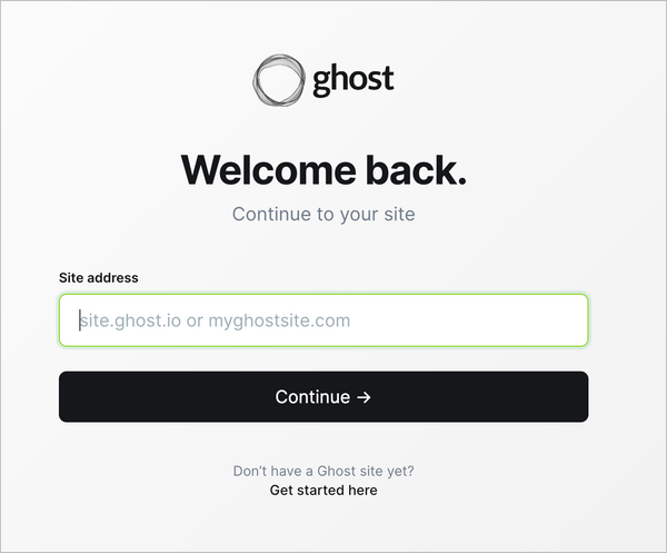 How do I login to Ghost Admin?