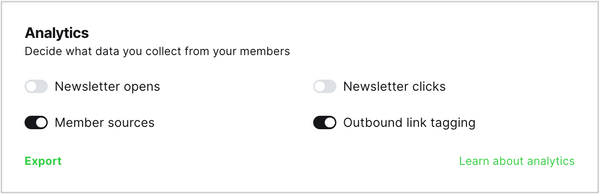 Exporting content and data