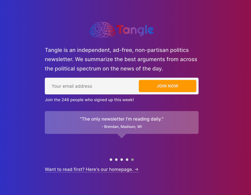 Why Tangle is the model for the future of political news
