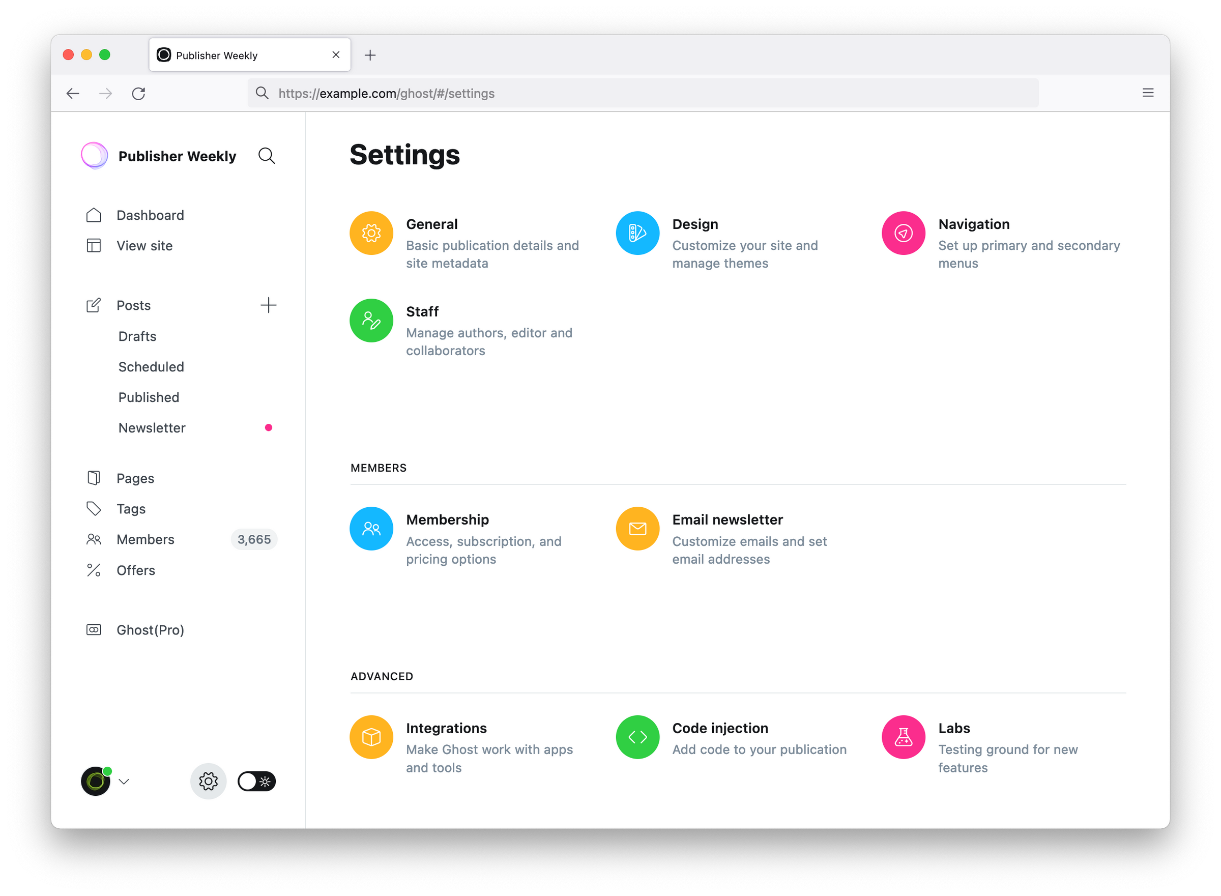 How to setup your Ghost publication