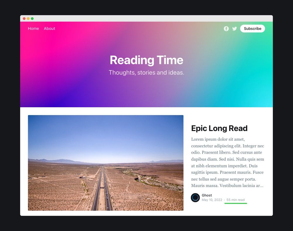 Show reading time & progress in your Ghost theme